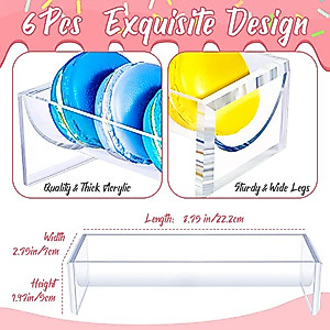 6 Pcs Clear Cracker Tray for Serving Rectangular Cracker Holder for Serving Trays Clear Food Display Stands for Party Acrylic Cracker Dish Biscuit Stand Cracker Server for Home (U Shape)