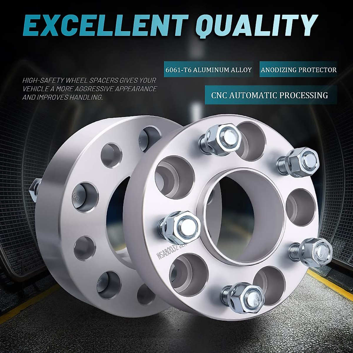 IRONTEK 1.5'' 5x114.3mm Wheel Spacers for Ford Lincoln Mazda 5x4.5" Hubcentric Wheel Spacers (1/2"x20 Studs, 70.5mm Hub Bore) for Ford Mach I/Mustang/Edge/Crown Victoria Mazda Navajo/B2500/B3000/B4000