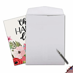 The Best Card Company - 1 Large Birthday Card with Envelope (8.5 x 11 Inch) - Fun Celebration Card for Birthdays - Optimisms J6631GBDG