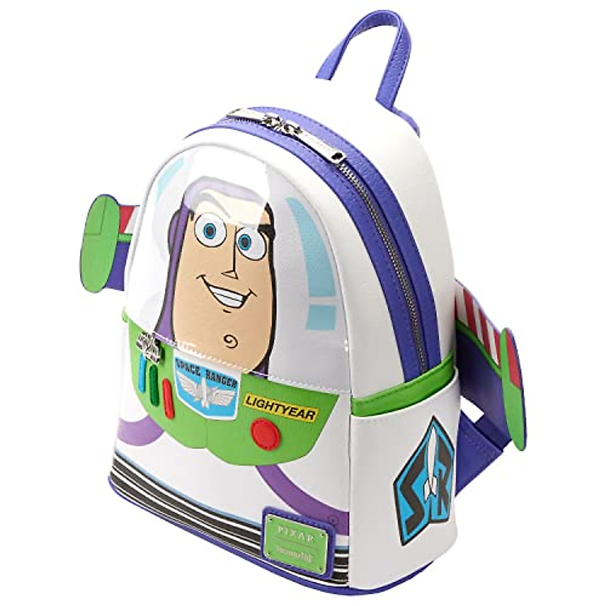 Loungefly Disney Pixar Toy Story Buzz Lightyear Womens Double Strap Shoulder Bag Mini Backpack Purse