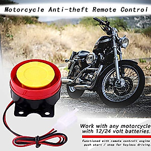 Motorcycle Alarm System,Tangxi 12V Motorcycle Anti theft with Remote Control,125ddB Super sound& Flashing Lights Warning,5 Sensitivity Levels,Adjustable Universal for Most 12V motorcycles