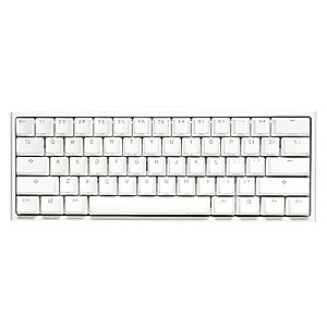Ducky One 2 Mini Pro Pure White RGB LED 60% Double Shot PBT Mechanical Keyboard (Kailh Box Brown)