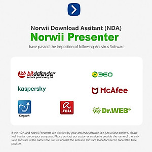 Norwii Presentation Clicker Green Light Pointer USB Rechargeable Wireless Presenter PowerPoint Clicker Hyperlink Presentation Remote Control Slide Advancer RF 2.4GHz for Keynote/Mac/PC/Laptop …