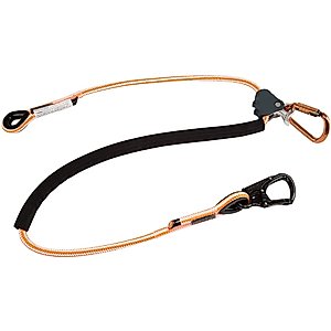 ProClimb Arborist Positioning Lanyard by Pelican Rope - 1/2 in x 10 ft Polyester Rope with Aluminum Snap Hook - Adjustable, High Visibility, ANSI/OSHA Certified for Work Positioning and Tree Climbing