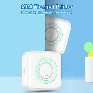 YDuupxe Mini Printer ABS Smart Pocket Thermal Picture Printer USB Photo Printer iOS (Blue)