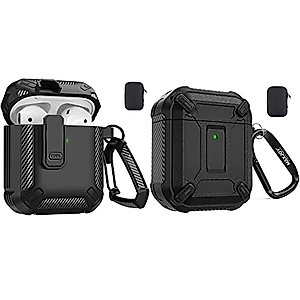Maxjoy Protective Case Compatible with Apple AirPods 2 & AirPods 1, 2 Pack