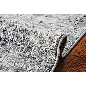 United Weavers of America, Austin Clark Blue Accent Rug Classic Indoor Rug with Jute Backing. Transitional Rugs, Grey, 1'11" x 3' (4540 20472 24)