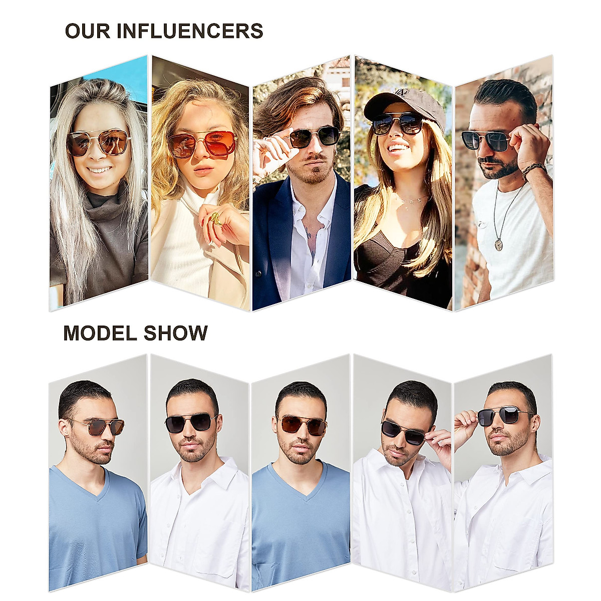 SOJOS Retro Square Polarized Sunglasses for Men Women Goggle Classic Alloy Frame HERO SJ1126 with Gold Frame/Tortoise Rim/Brown Lens