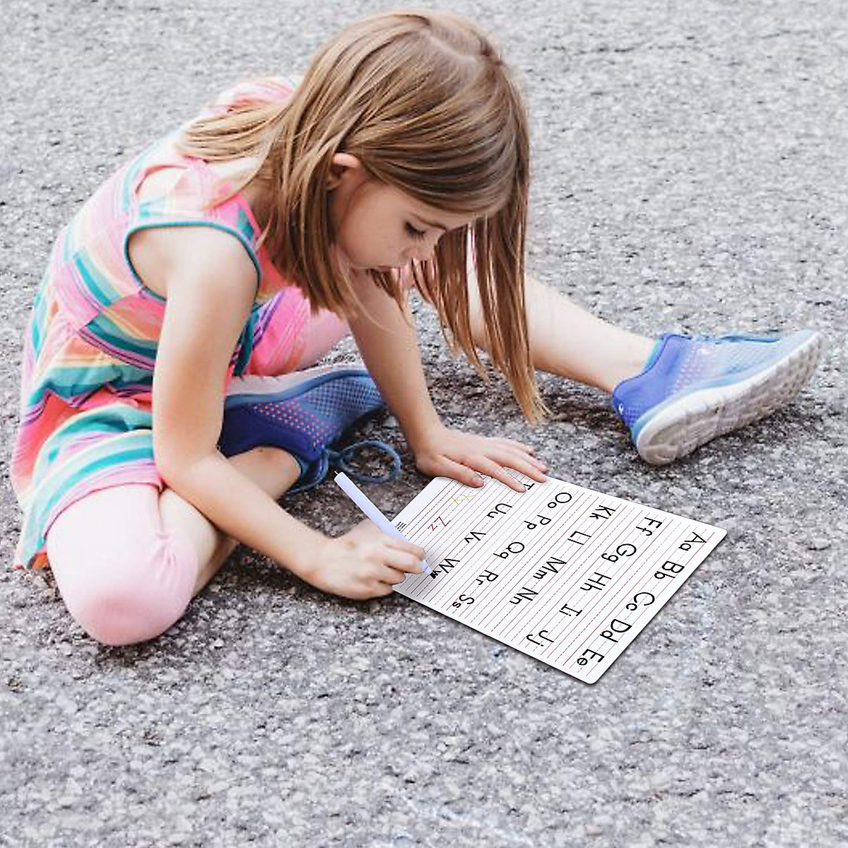 Handwriting Practice Letter Tracing for Kids: Board for Cursive & Printing Style with Dry Erase Marker for Preschooler - Reusable Wipe Clean ABC Alphabet Learn to Write, 8.3 x 11 Inches