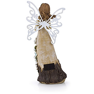 VP Home Love Grows Here Fairy Solar Powered Outdoor Decor Garden Light with LED Crackled Glass Globe Great Addition for Your Garden Solar Powered Light Garden Decorations Gifts for Outside Patio Lawn