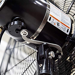 iLiving 30" Commercial Pedestal Oscillating Fan - Shop, Garage, Warehouse - 120V 1.65A 8400 CFM