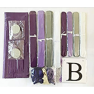 Purple Bridal Shower Decorations Bachelorette Party Decorations Purple Silver White Tissue Pom Pom Bride To Be Banner Purple White Balloons for Engagement Party /Wedding Shower /Hen Party