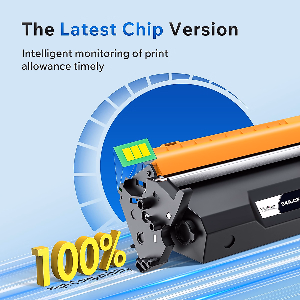 Valuetoner Compatible Toner Cartridge Replacement for HP 94A Toner Cartridge Black CF294A for Pro MFP M118dw,M148dw, M148fdw, M148, M118 Printer (Black, 4-Pack)