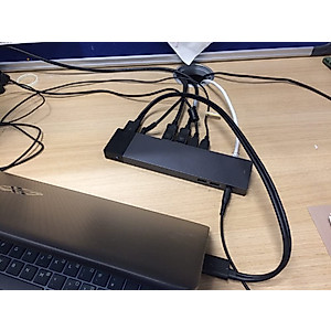 iBuyMax USB-C Docking Station Cable for HP Elitebook 840 G3, X260 1030 G2, Elite X2 1012 G1, Single Custom end (AC + USB Type-C to USB Type-C), Black