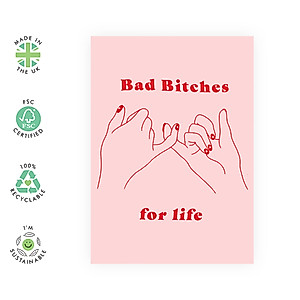 CENTRAL 23 Friend Birthday Card Female - Best Friend Birthday Cards For Her - Sister Birthday Card - Friendship Gifts For Women - Comes With Stickers - Made In UK