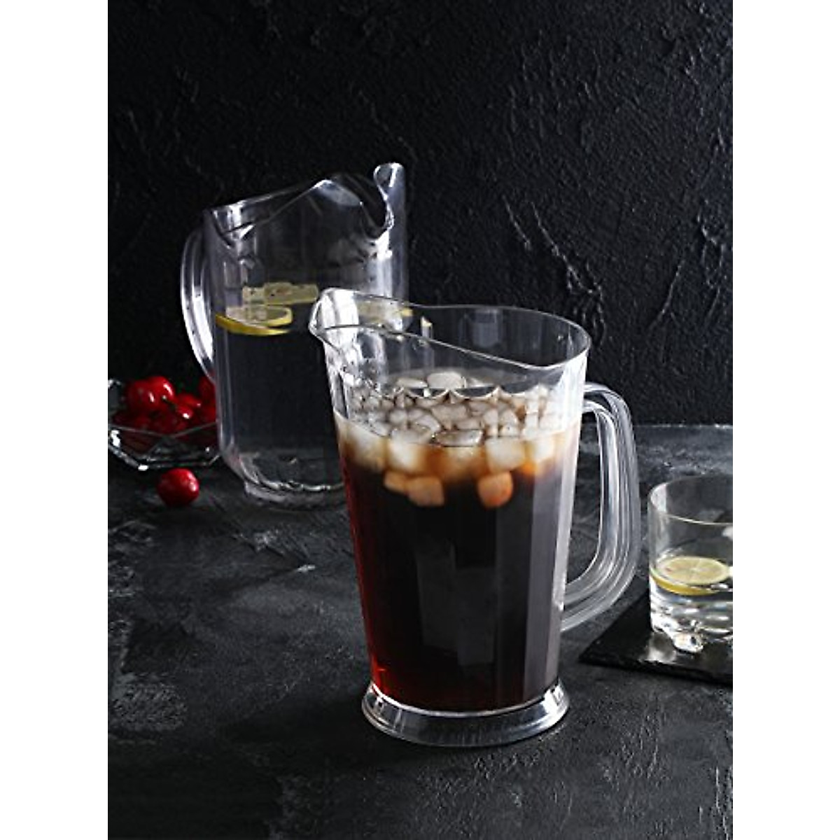 New Star Foodservice 46144 Polycarbonate Plastic Tapered Style Restaurant Water Pitcher, 60-Ounce, Clear