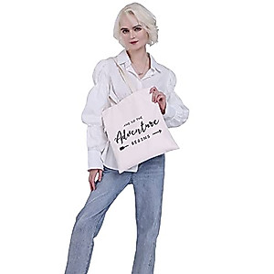 VAMSII and so the Adventure Begins Tote Bag Bride Shoulder Bag Adventure Lover Gift Bachelorette Party Gift Bag Graduation Gifts (Tote Bag)