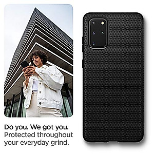 Spigen Liquid Air Armor Designed for Samsung Galaxy S20 Plus Case (2020) - Matte Black