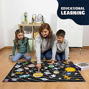 Solar System for Kids Toys with 61 Felt Figures - BONNYCO | Space Montessori Toys for Girls Boys Birthday Gifts of Planets, Felt Board for Toddlers, Educational Kids Gifts 3 4 5 6 7 8 Years Christmas