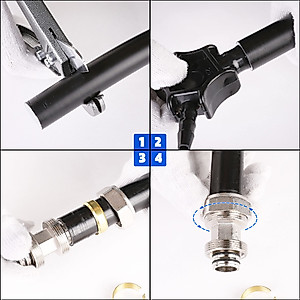 ANCIMOON 2PCS 3/4’’ Union Compressed Air Line Fittings, 3/4’’ x 3/4’’ Piping, Brass-Nickel Plated, 200PSI Working Pressure, Air Piping Fittings for Shop Garage Compressed Air Tube System