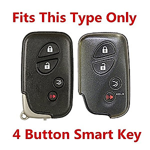 RPKEY Leather Keyless Entry Remote Control Key Fob Cover Case Protector Replacement Fit for Lexus ES350 GS300 GS350 GS430 GS450h ISC IS250 IS350 LS460 LS600h HYQ14AAB 89904-50380 89904-30270