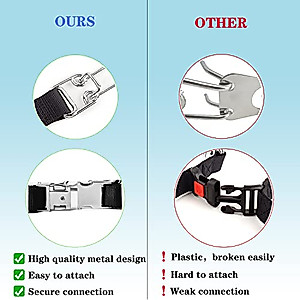 Prong Collar for Dogs, Pinch Collar for Dogs, Adjustable Dog Training Collar with Metal Quick Release Buckle for Small Medium Large Dogs (M Neck: 15"-18''