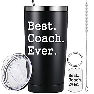 LAMIVEENLA Soccer Coach Christmas Gifts Coffee Tumbler - Softball Coach Gifts for Men Women - Cheer Basketball Wrestling Coach Gifts - Basketball Coach gifts for Women 20oz