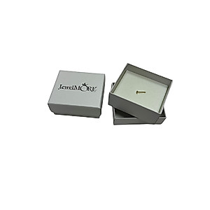 JewelMore 0.05ct Diamond Nose Ring Hoop - 14K White Gold or Yellow Gold (White Gold)