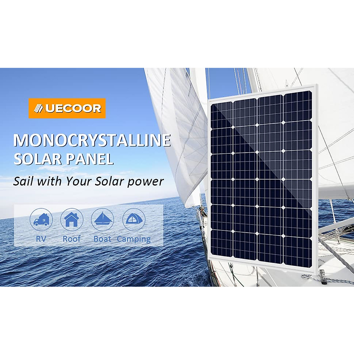 AUECOOR 720W Solar Kits 6pcs 120Watt 12Volt Solar Panel Moncrystalline Module 60A Charge Controller Extension Cable Mounting Brackets for RV Trailer Camper Marine Off Grid