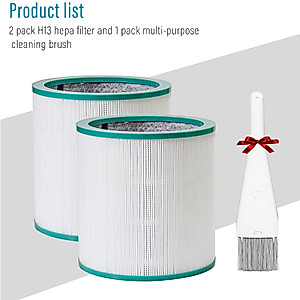 2 Pack Replacement Air Purifier Filter for Dyson Tower Purifier Pure Cool Link TP00,TP01, TP02, TP03, BP01,AM11, Compare to Part 968126-03