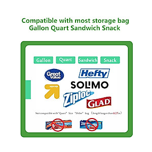 Ziplock Bag Organizer: 100% Bamboo Organizer Plastic Food Storage Bags Holder Dispenser Kitchen Wrap Dock Baggie Container Organizer for Gallon Snack Sandwich Quart Zip Lock Bags