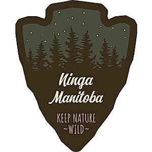 Ninga Manitoba Vinyl Decal Sticker Arrowhead Design 4 Inch