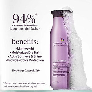 Pureology Hydrate Sheer Nourishing Shampoo | For Fine, Dry Color Treated Hair | Sulfate-Free | Silicone-Free | Vegan