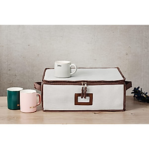 Jillmo China Storage Containers, 5-Piece Stackable Dish Storage Containers and Moving Boxes for Plates, Mugs, Crystal