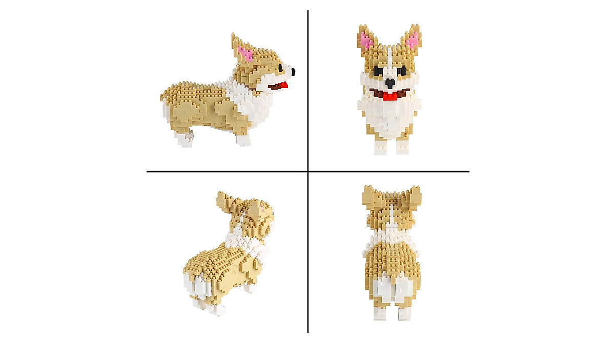 Larcele Corgi Micro Dog Building Blocks - 950 Pieces