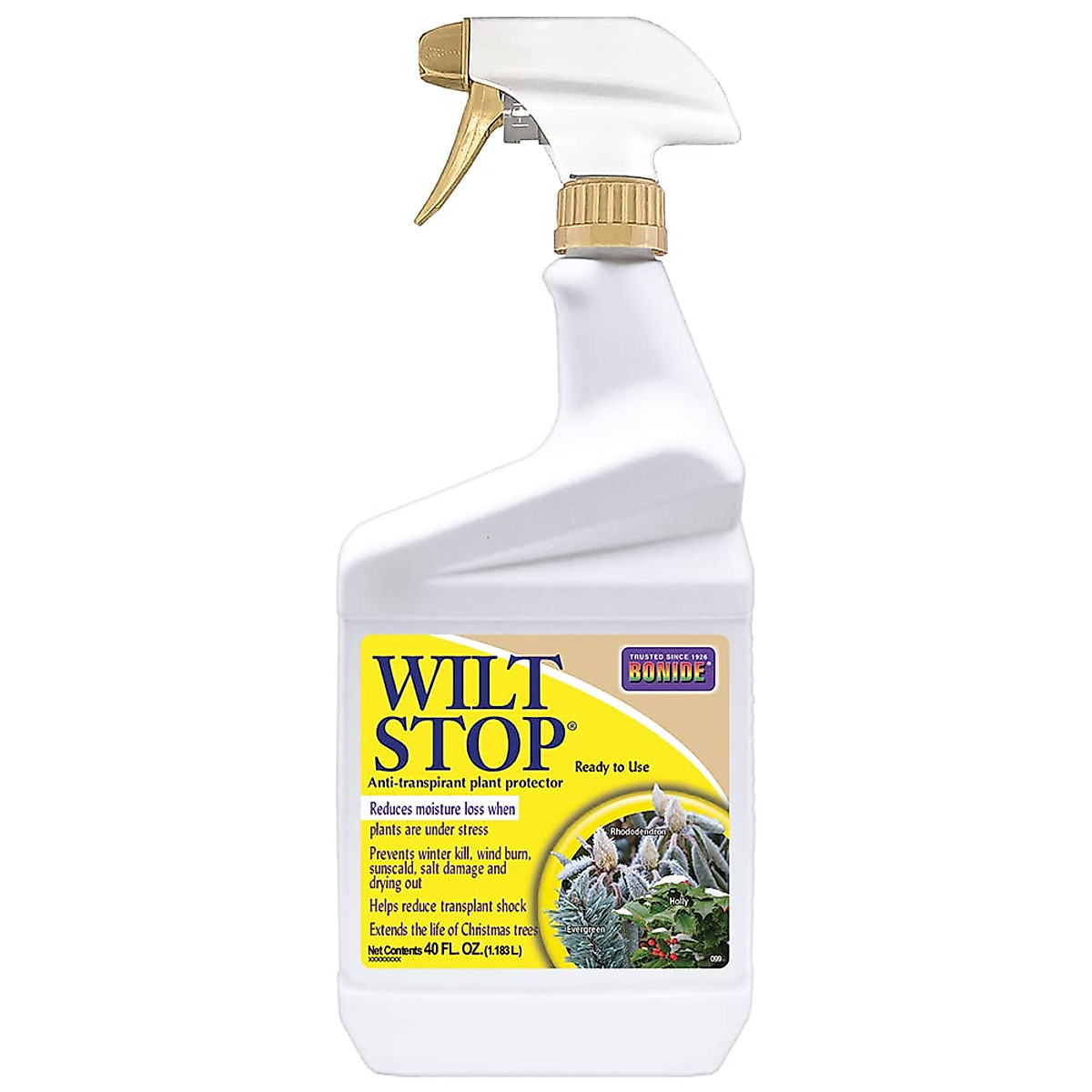 Bonide Wilt Stop, 40 oz Ready-to-Use Spray Anti-Transpirant Plant Protector, Long Lasting Effects, Extend the Life of Plants