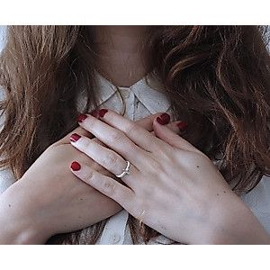 STARCHENIE Sideways Cross Ring 925 Sterling Silver Christian Religious Jewelry Gift for Women Size 8