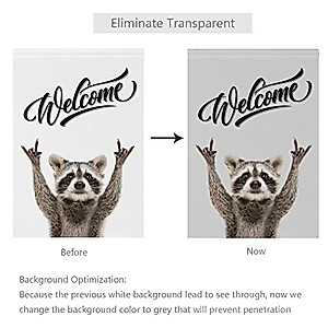 Tarity Funny Animals Raccoon Garden Flag Double Sided 12x18 Inch Yard Flag Festival Polyester Decorative Home Farmhouse Patio Outdoor Flags