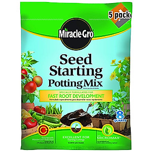Miracle-Gro Seed Starting Potting Mix, 8-Quart, 5 Pack