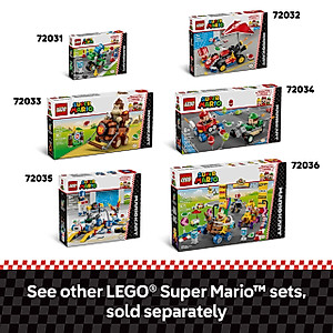 LEGO Super Mario: Mario Kart Yoshi Bike - Building Toy Set for Kids, Boys and Girls, Ages 7+ - Mario Kart Toy for Fans with Blue Yoshi - Gift Idea for Birthdays - 72031
