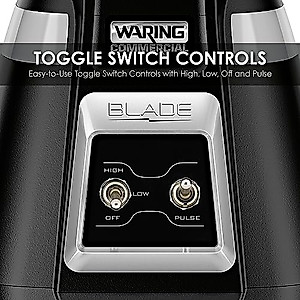 Waring Commercial BB300S 1-Hp bar Blender, Black 48 oz