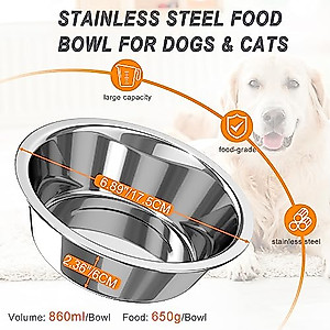 Alpeir Elevated Dog Bowls, Raised Dog Bowl Stand with 2 Stainless Steel Food Bowls, Adjustable Pet Feeder Station, Retro Brown