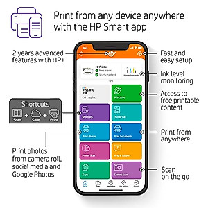 HP Envy Inspire 7955e Wireless Color All-in-One Printer with Bonus 6 Months Instant Ink with HP+ (1W2Y8A)