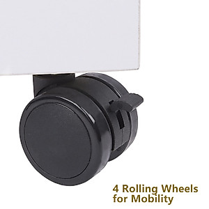 mefeir Manicure Table Nail Desk with Drawers Single Cabinet on Wheels & Arm Rest Cushion, Mobile Beauty Spa Salon Home Wooden Technician Workstation Nail Art Equipment