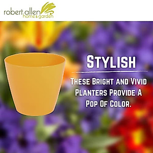 Robert Allen Home & Garden PIM01287 Charlevoix Durares Planter, 12" - Harvest