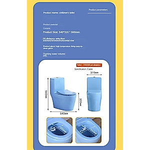 QIUFANGM Child Mute Toilet Super Smart Toilet, Creative Ceramics Bidet Toilet, One Piece Toilet With Dual Flush, Modern Siphonic Toilet for Kindergarten (Color : Pink, Size : 500x290x530mm)