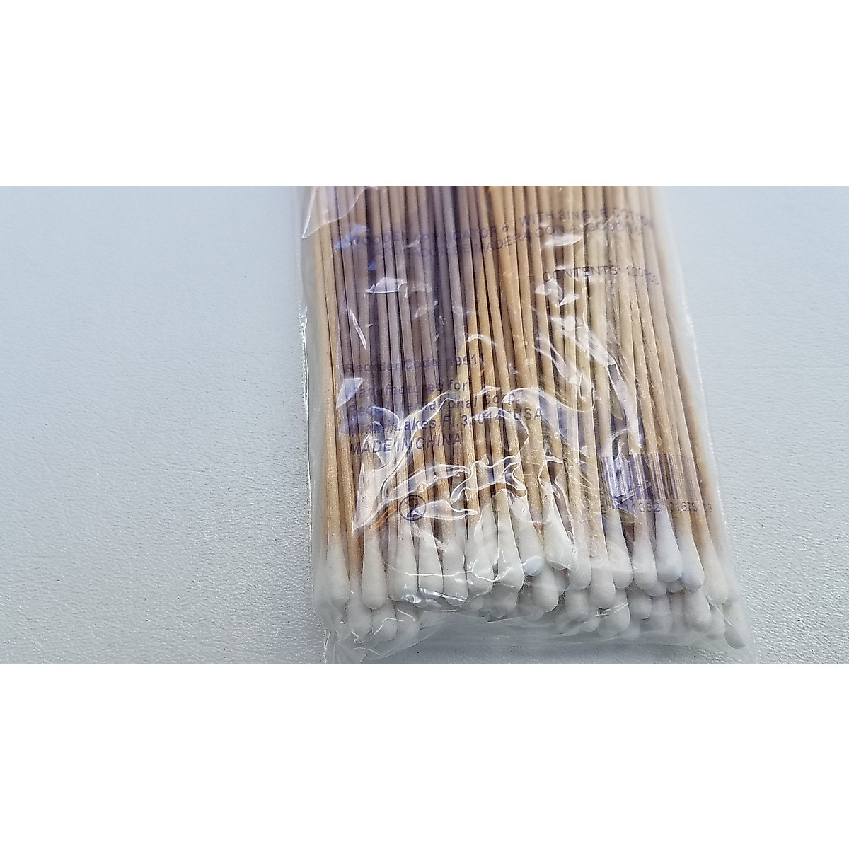 Viamed 500 cotton swabs applicator with long wood Handle Q-tip 6" Non-Sterile 5 100/bag