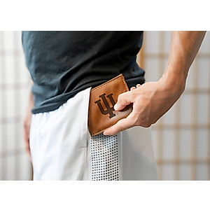 Rico Industries Indiana Hoosiers Laser Engraved Bill-fold Wallet - Slim Design - Great Gift By Rico Industries,Brown