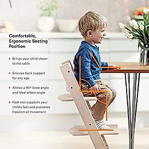 Stokke Tripp Trapp Chair from, Oak Brown - Adjustable, Convertible Chair for Toddlers, Children & Adults - Comfortable & Ergonomic - Made with Oak Wood