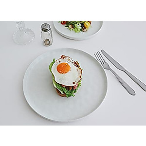 Famiware Mars Plates and Bowls Set, 12 Pieces Dinnerware Sets, Dishes Set for 4, White